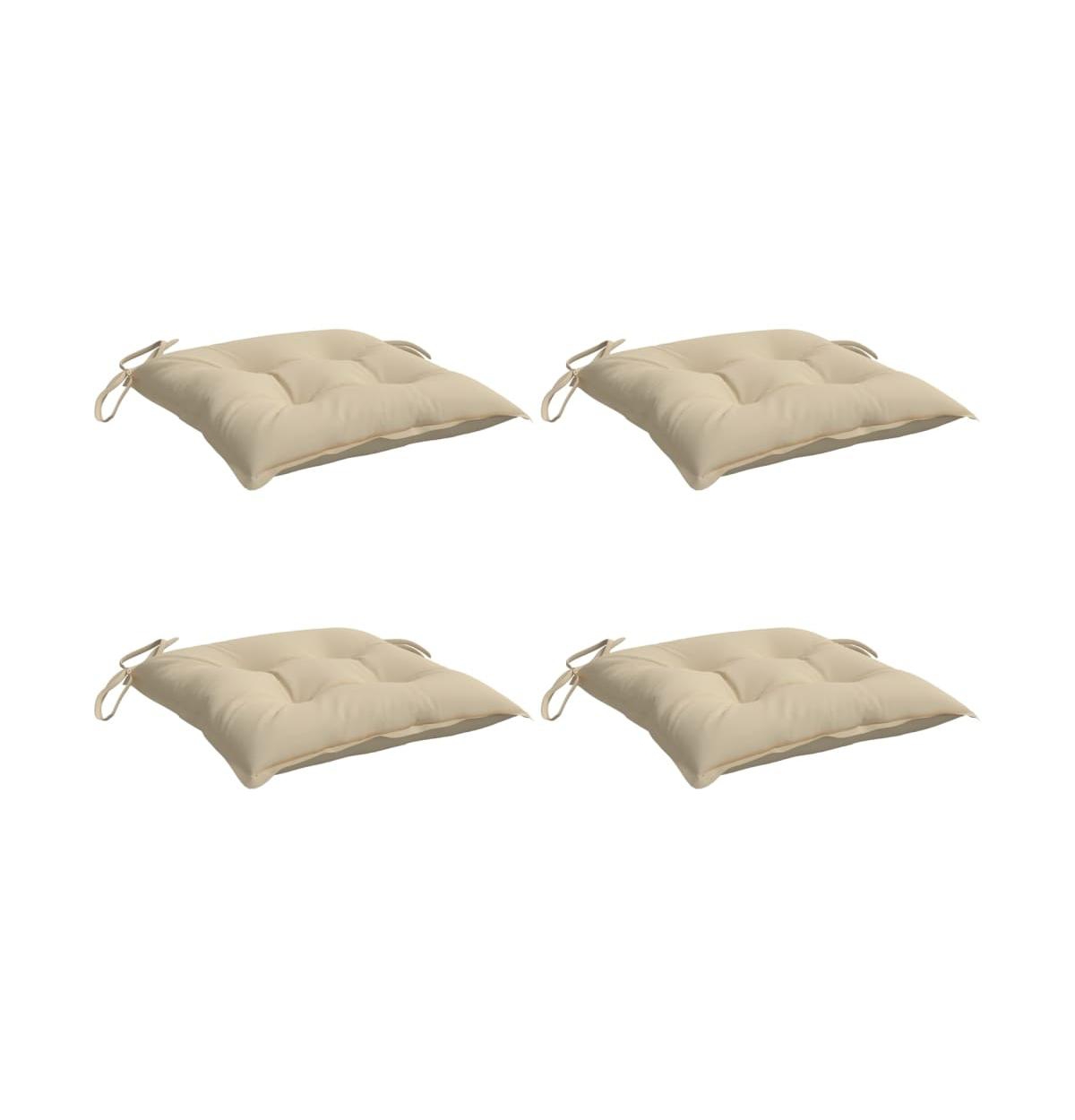 Click here for Chair Cushions 4 pcs Beige 19.7x19.7x2.8 Oxford Fa... prices