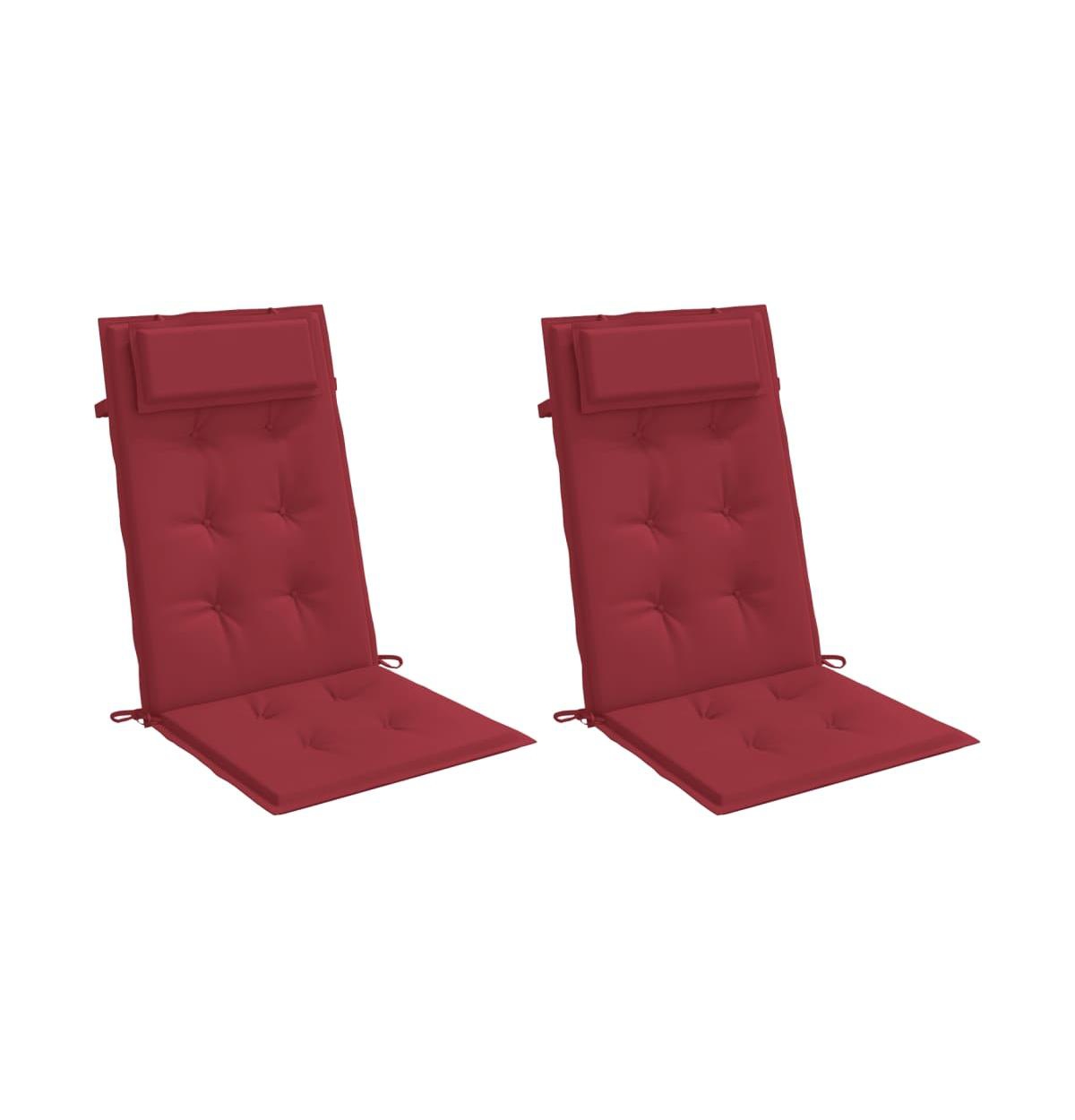 Click here for vidaXL Highback Chair Cushions 2 pcs Wine Red Oxfo... prices