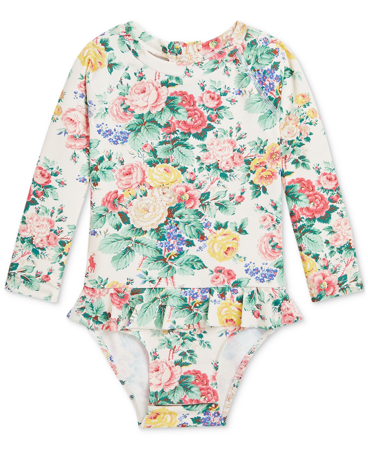 Click here for Polo Ralph Lauren Baby Girls Ruffled Floral Rash G... prices