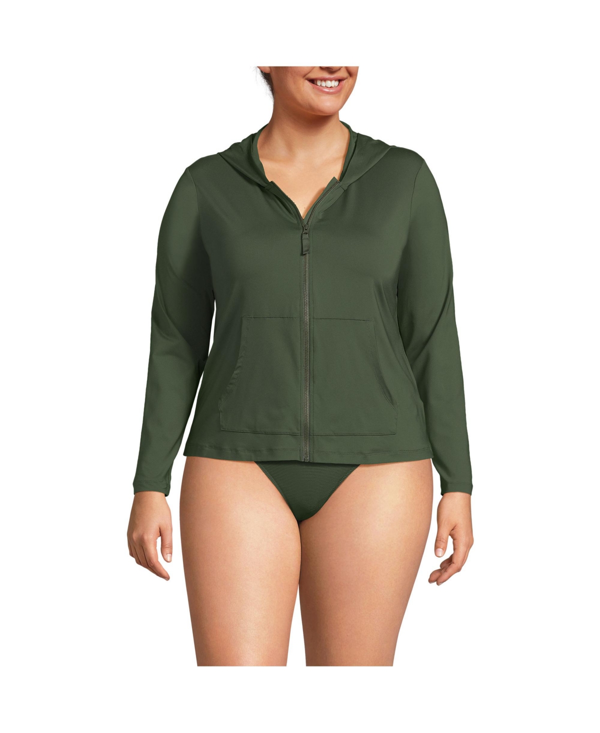 Click here for Lands End Plus Size SunShade Upf 50 Long Sleeve Ho... prices