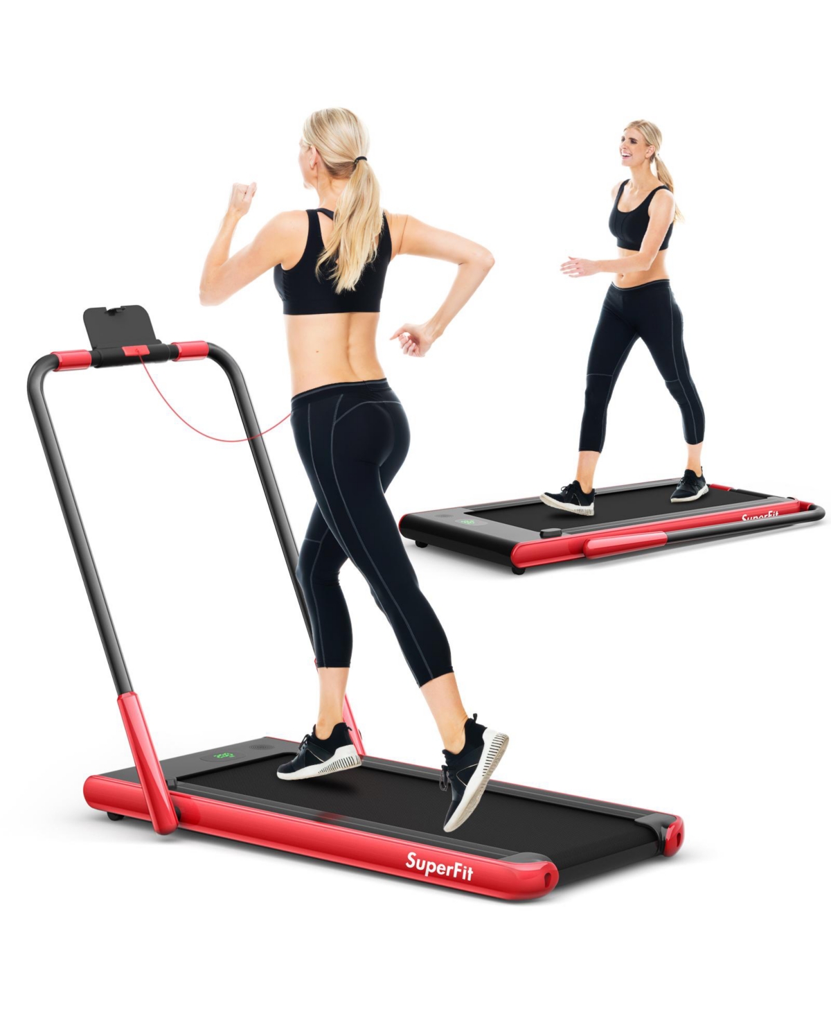 Click here for Kuyotq 2.25 Hp 2-in-1 Folding Walking Pad Treadmil... prices