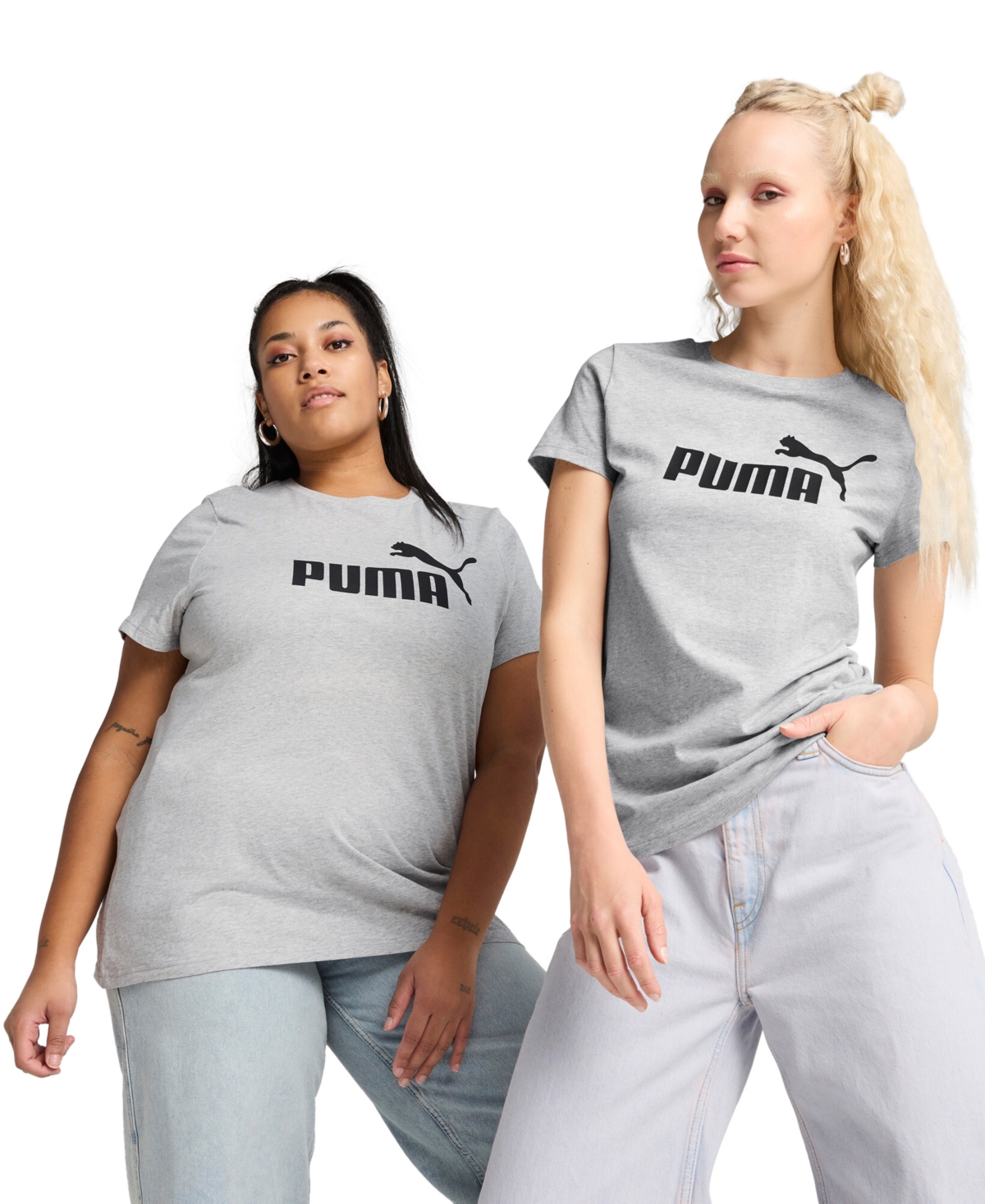 Click here for Puma Womens Essential No 1 Logo T-Shirt - Light Gr... prices