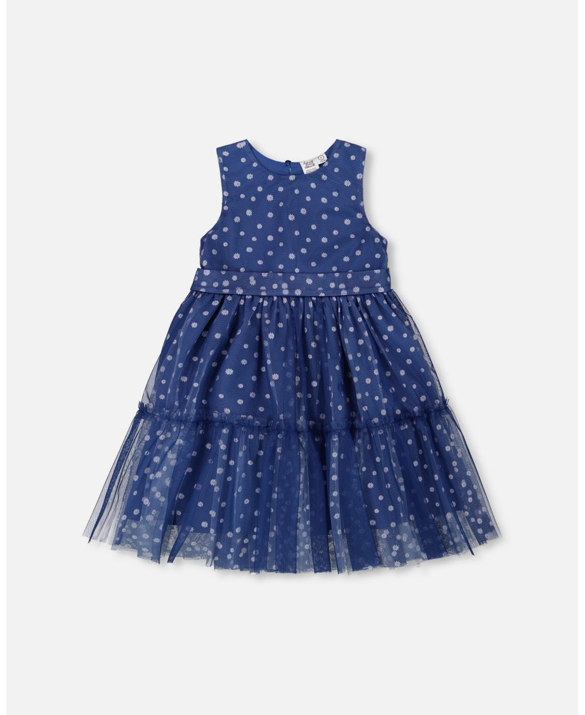 Click here for Deux par Deux Baby Girls Printed Tiered Dress Blue... prices
