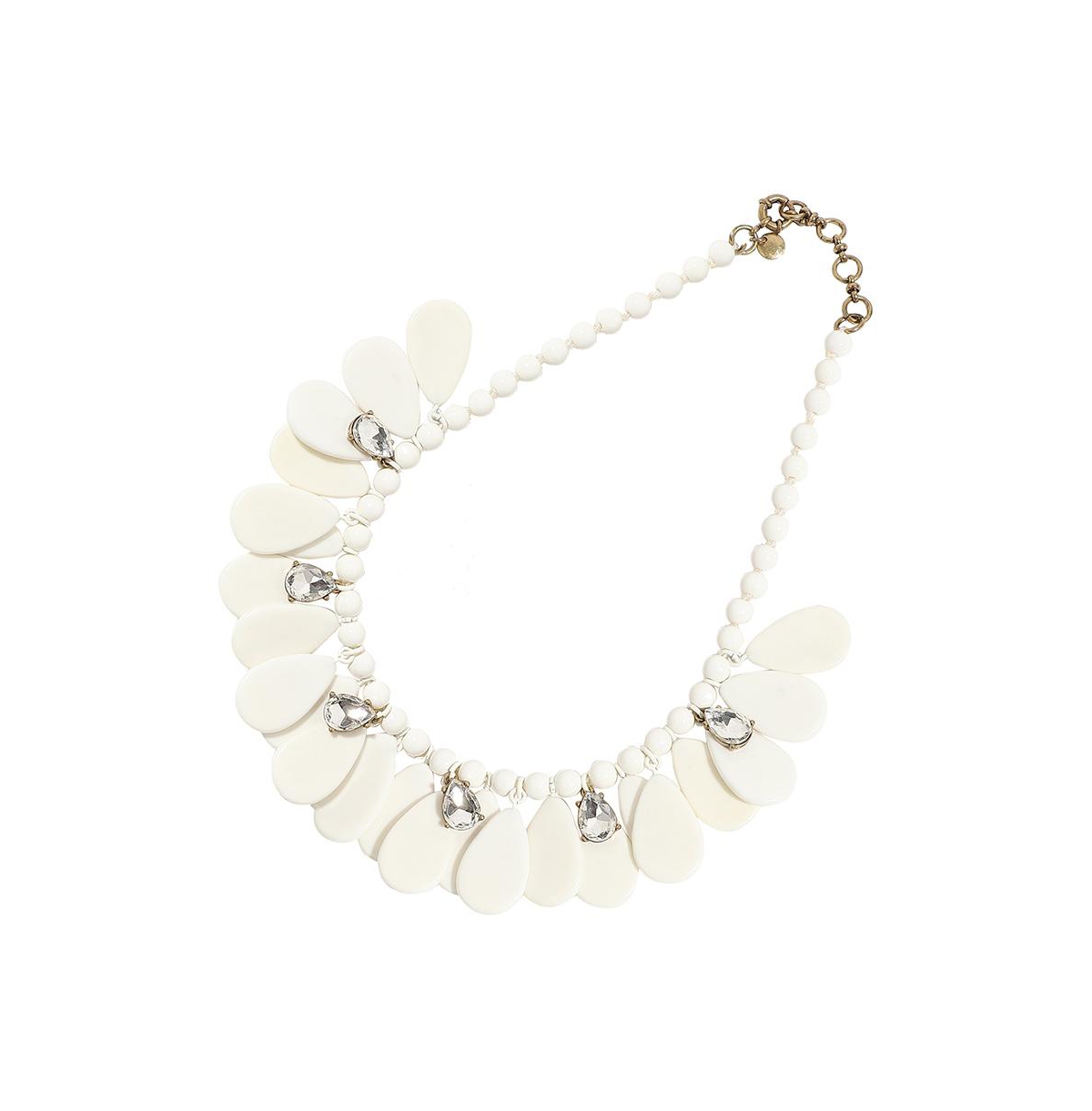 Click here for Party Stone Statement Necklace - White prices