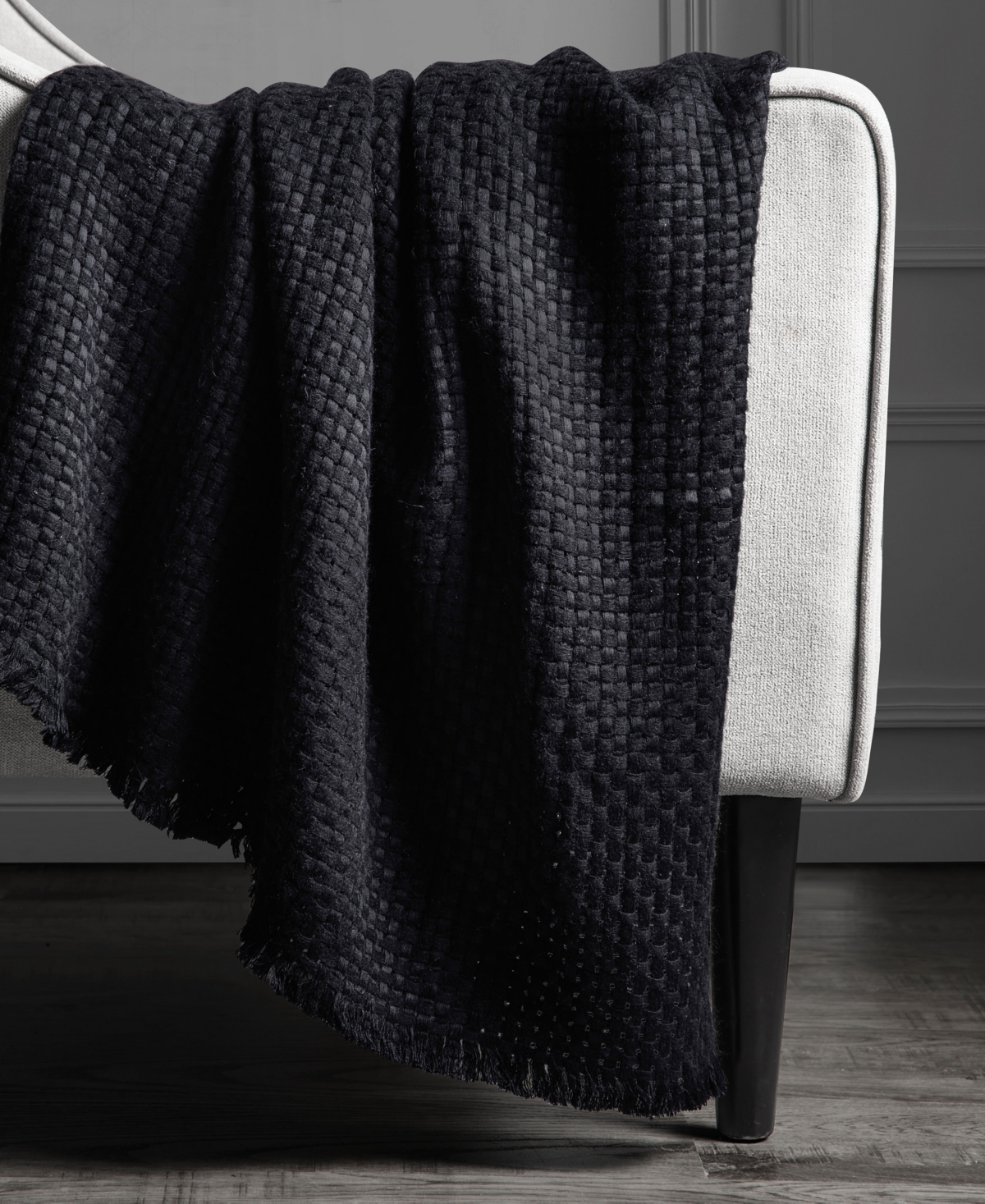 Click here for Donna Karan Home Serenity Throw  50 x 70 - Black prices