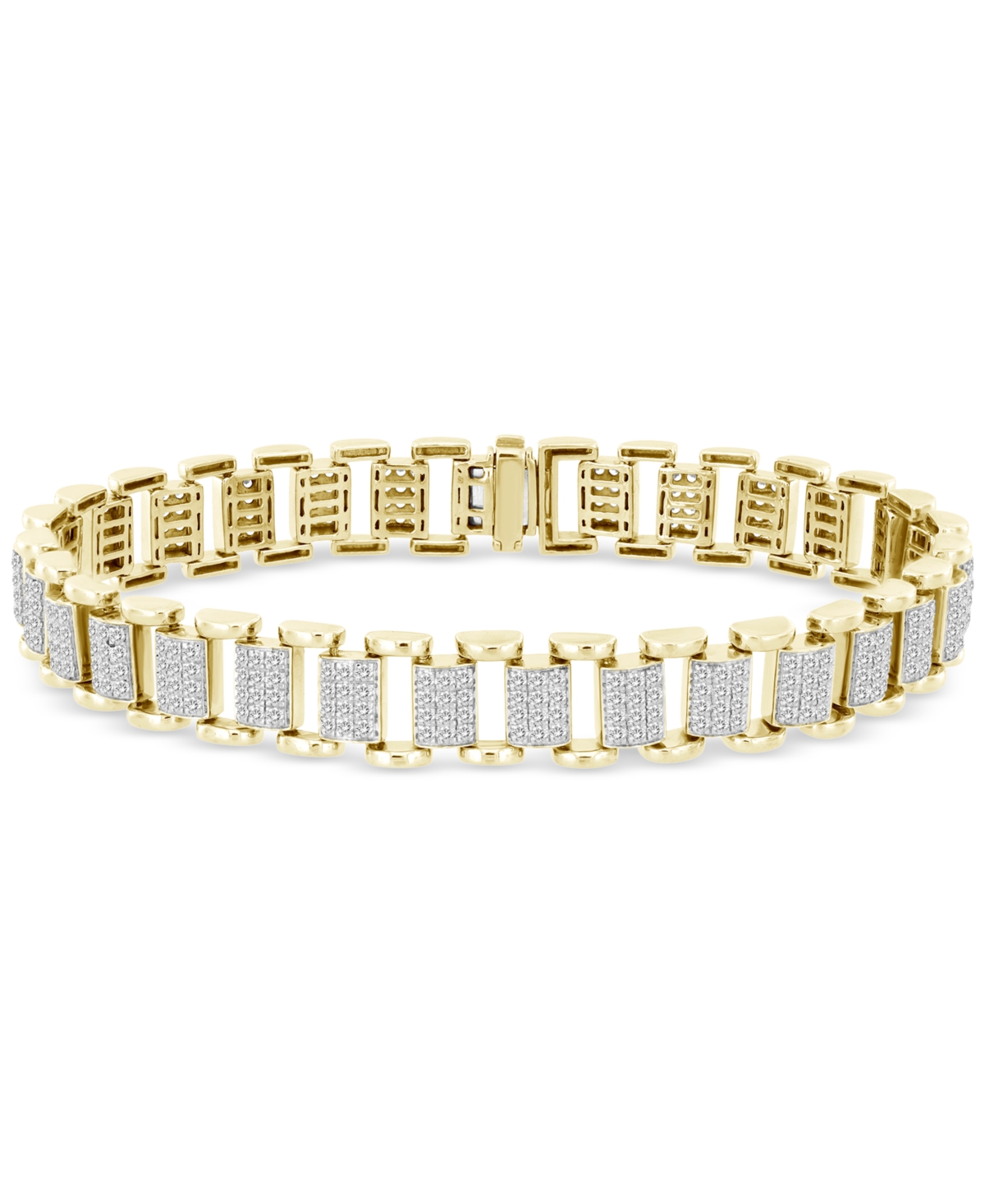Click here for Mens Diamond Pave Square Link Bracelet (3 ct. t.w.... prices