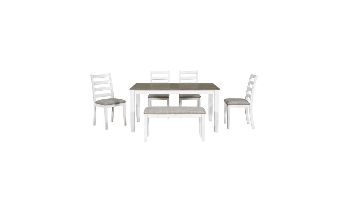 Click here for Rustic Style 6-Piece Dining Room Table Set with 4... prices