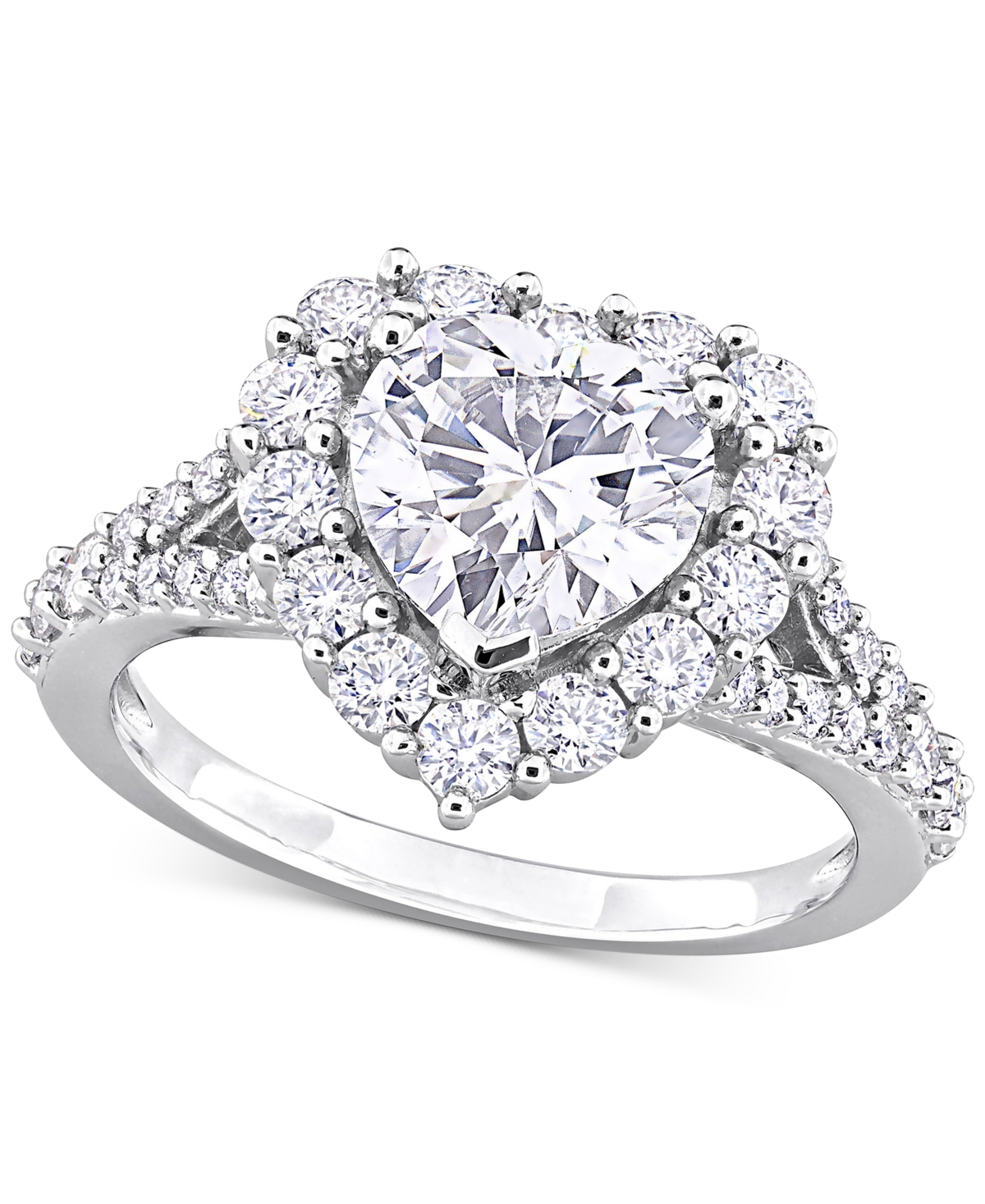 Click here for Macys Moissanite Heart Ring (3 ct. t.w.) in Sterli... prices