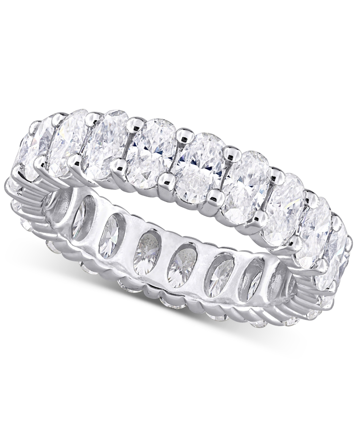 Click here for Macys Moissanite Oval-Cut Ring (4-1/5 ct. t.w.) in... prices