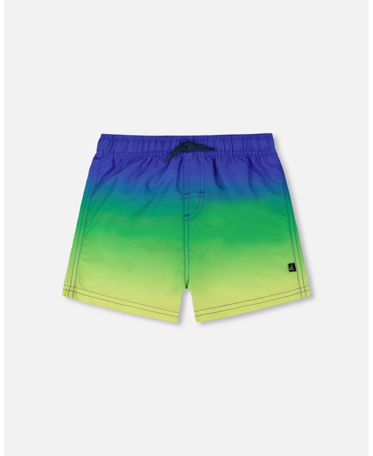 Click here for Deux par Deux Boys Swim Trunks Blue  Green  And Li... prices