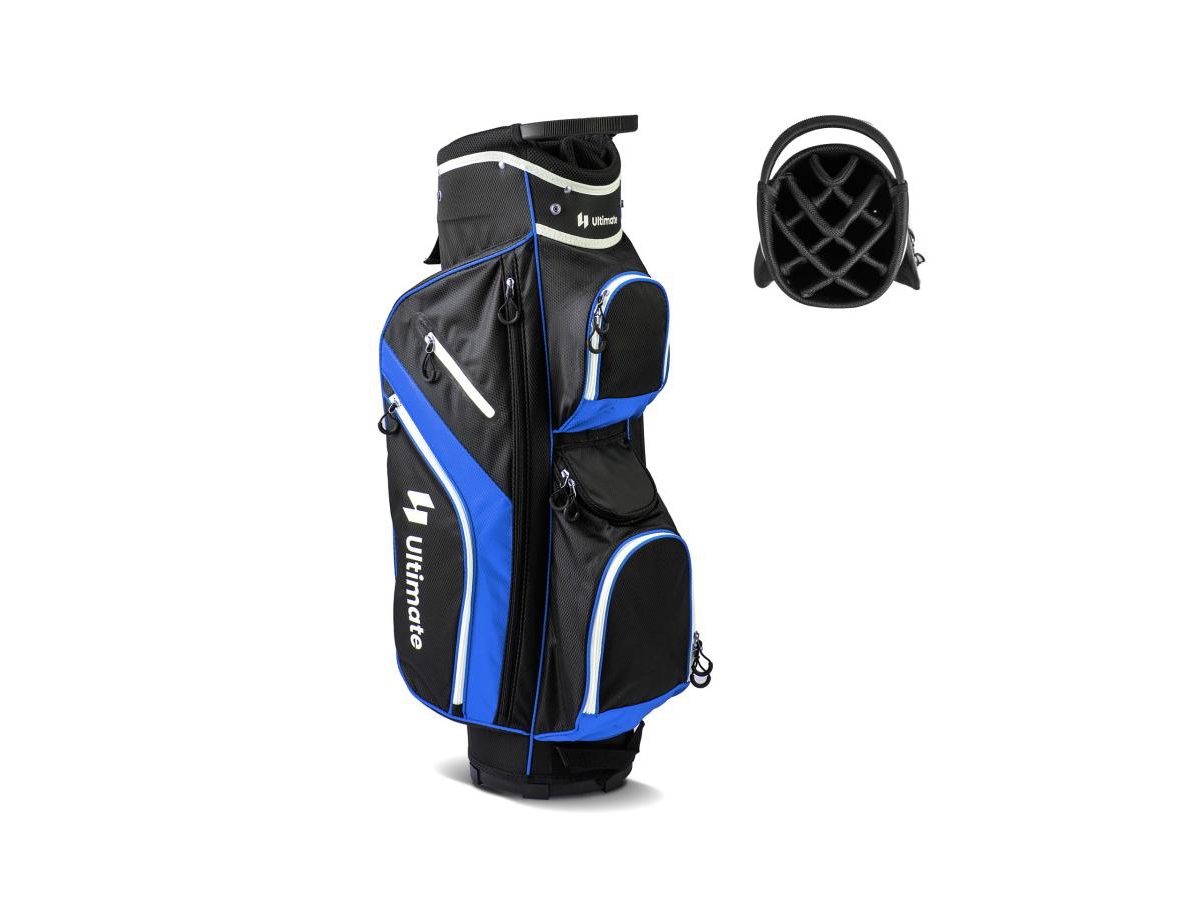Click here for Golf Cart Bag with 14 Way Top Dividers - Blue prices