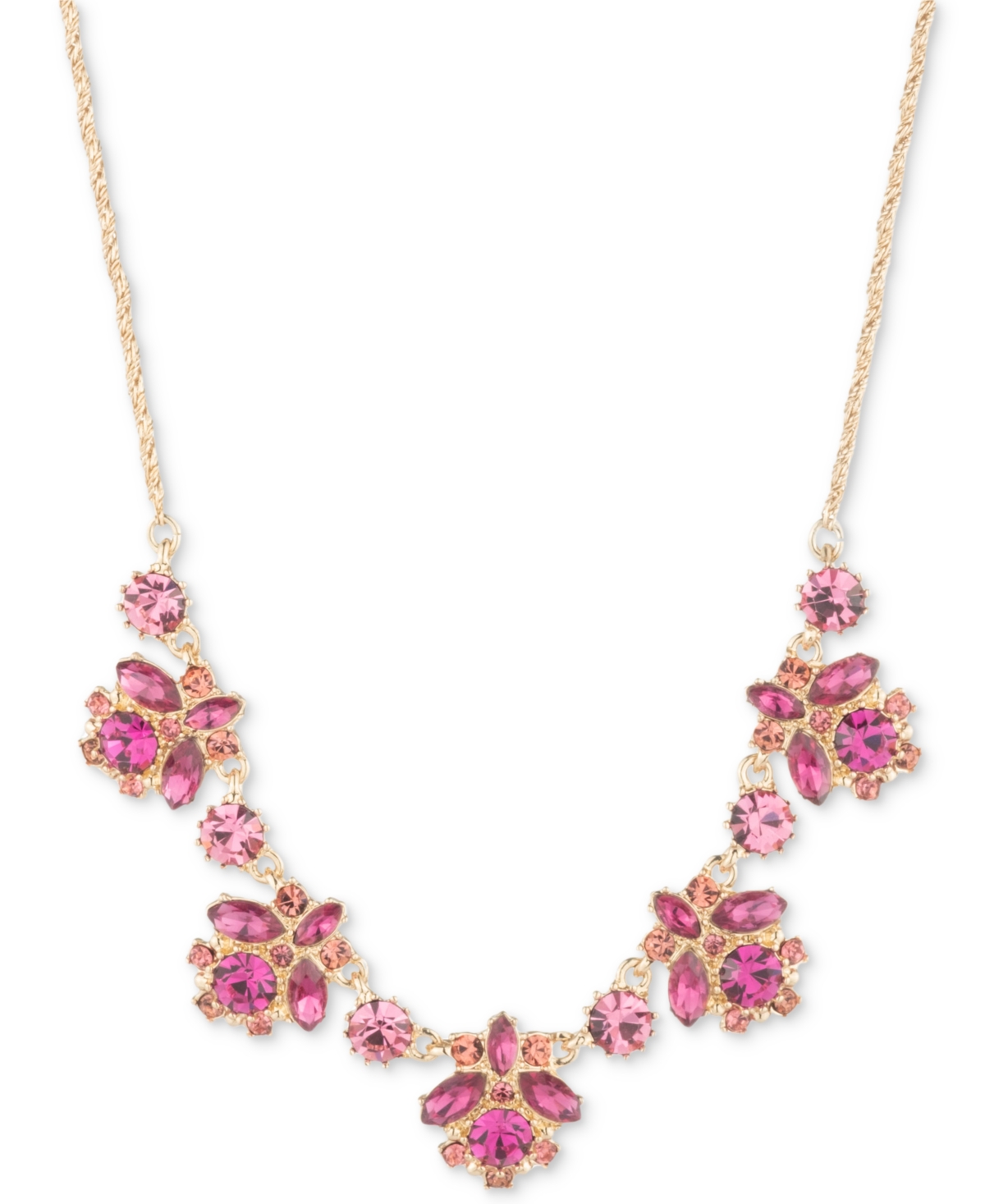 Click here for Marchesa Gold-Tone Mixed Crystal Cluster Statement... prices