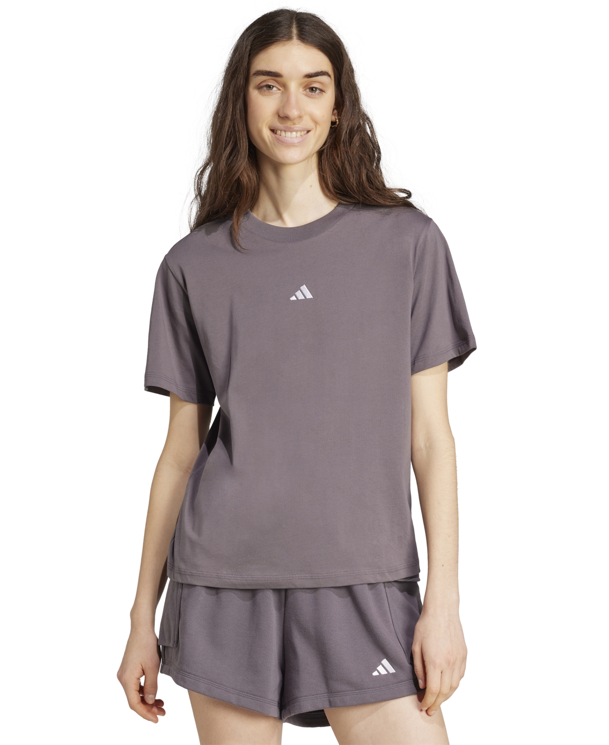 Click here for adidas Womens Short-Sleeve Cotton Crewneck Logo T-... prices