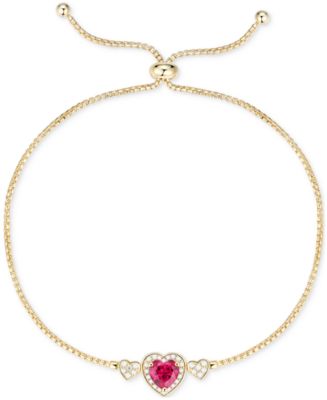 Lab-Grown Ruby (1-1/2 ct. t.w.), Lab-Grown White Sapphire (1/4 ct. t.w ...