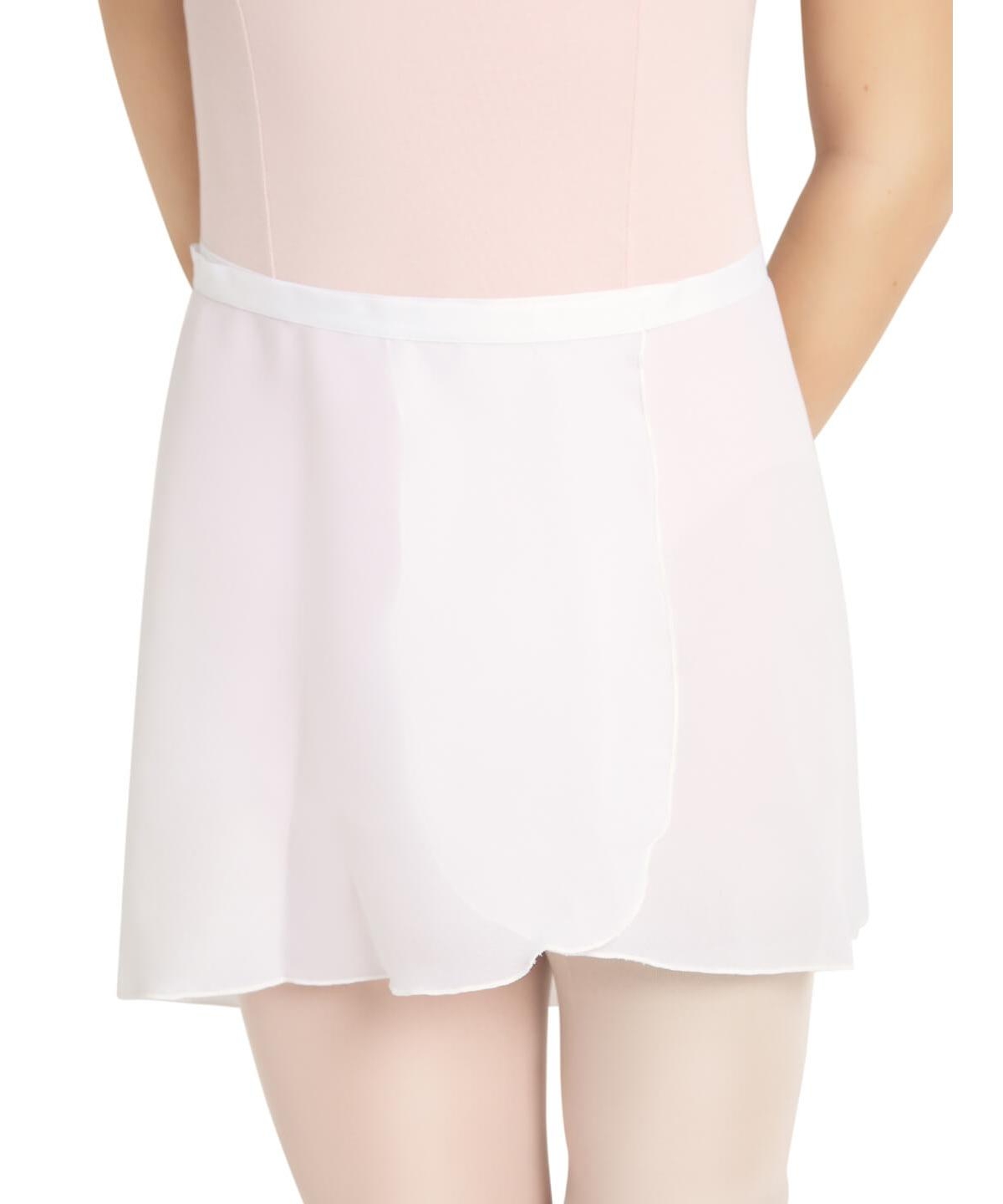Click here for Capezio Georgette Wrap Skirt - White prices