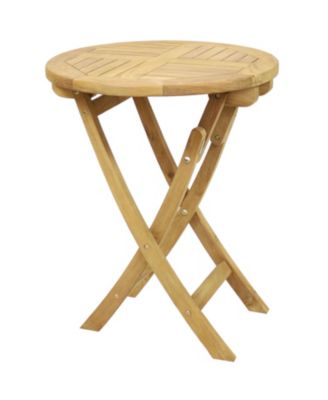 Click here for Round Folding Solid Teak Outdoor Dining Table Ligh... prices