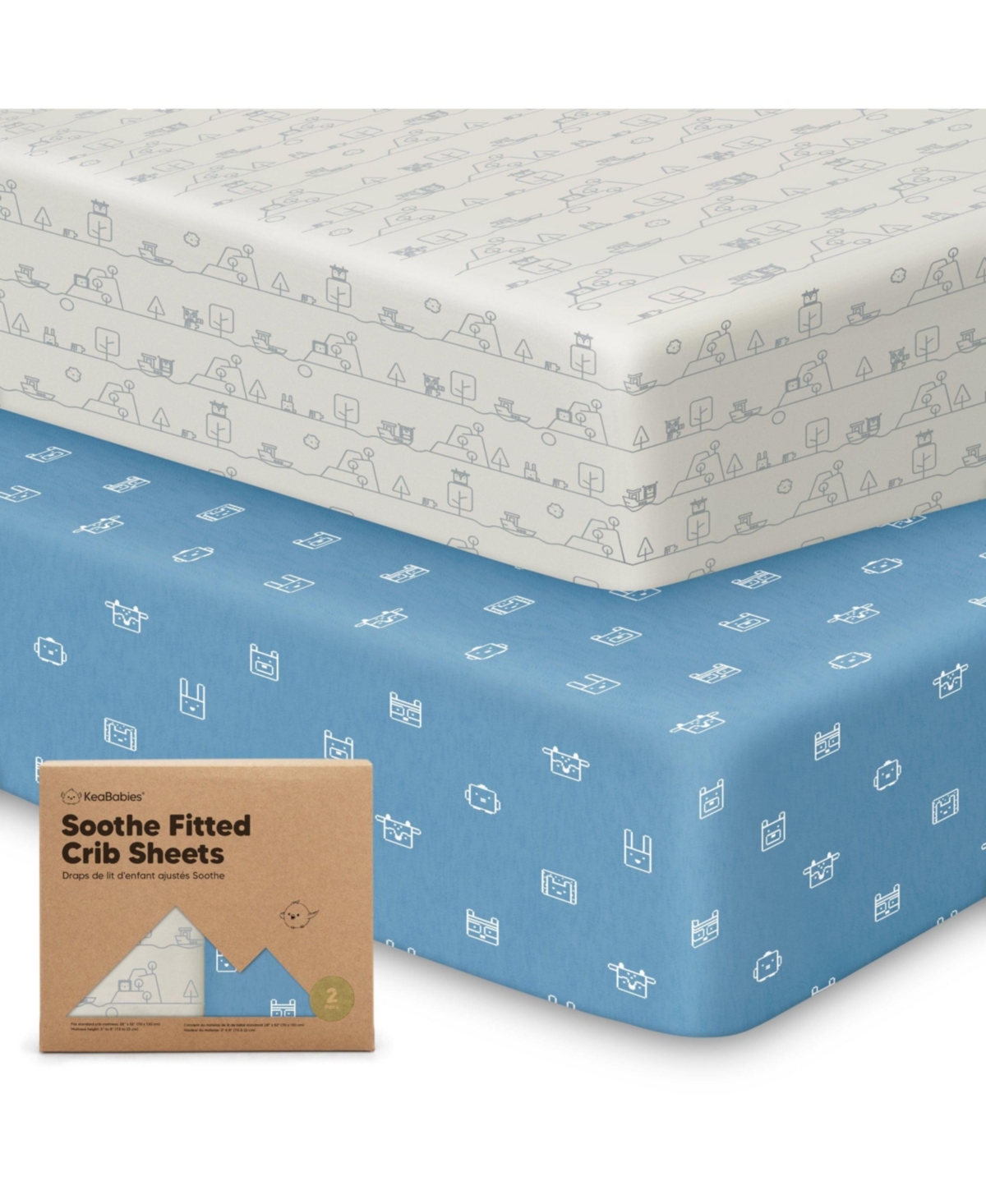 Click here for KeaBabies 2pk Soothe Fitted Crib Sheets Neutral  B... prices