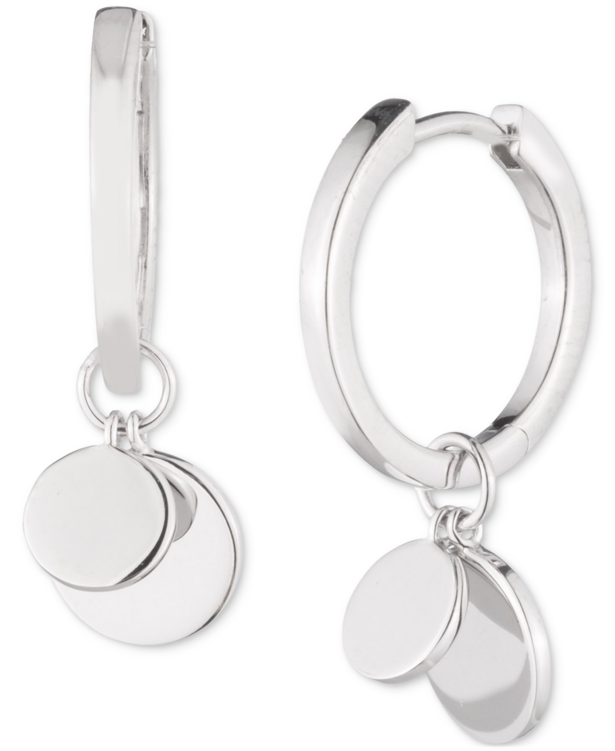 Click here for Lauren Ralph Lauren Sterling Silver Disc Drop Hoop... prices