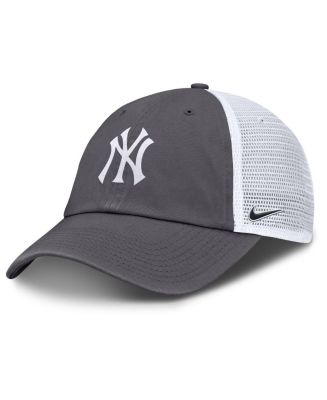 Nike Men's Gray New York Yankees Adjustable Trucker Hat - Macy's
