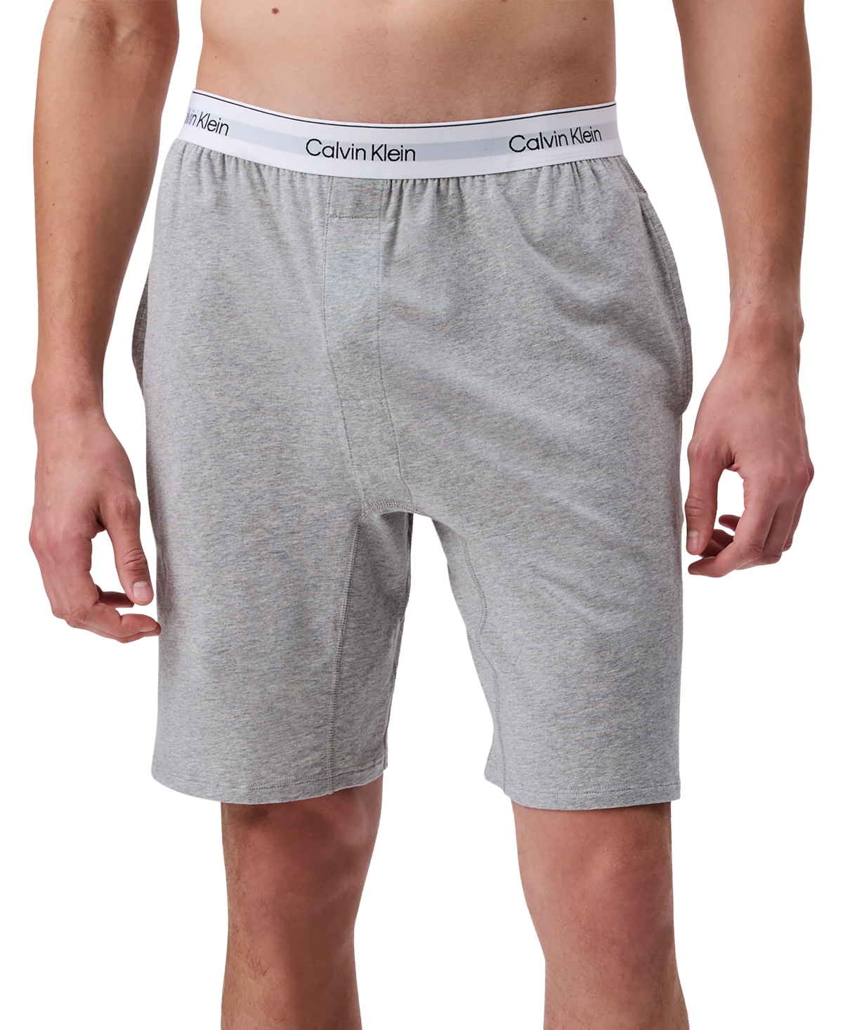 Click here for Calvin Klein Mens Logo Sleep Shorts - Grey Heather prices