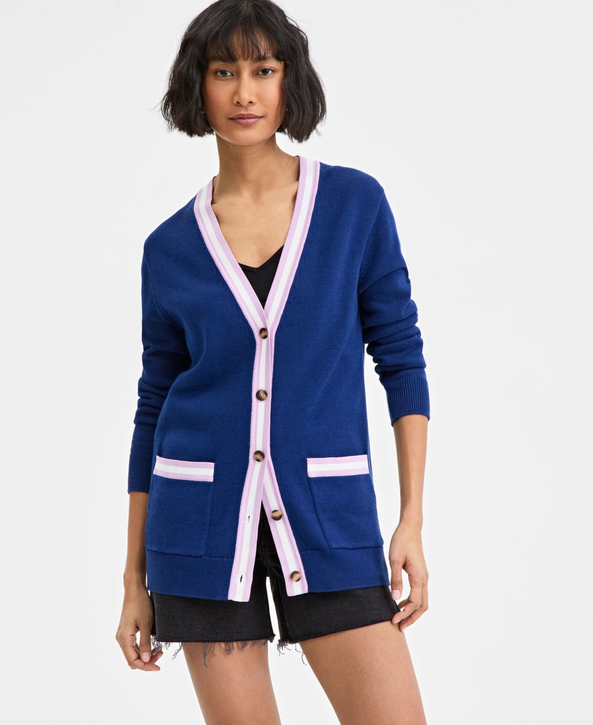 Click here for On 34th Womens Tipped Boyfriend Cardigan  Exclusiv... prices