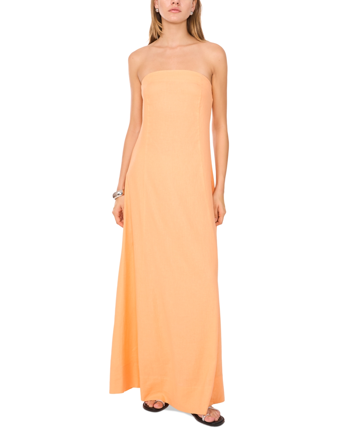 Click here for 1.state Womens Strapless Maxi Dress - Peach Cobble... prices