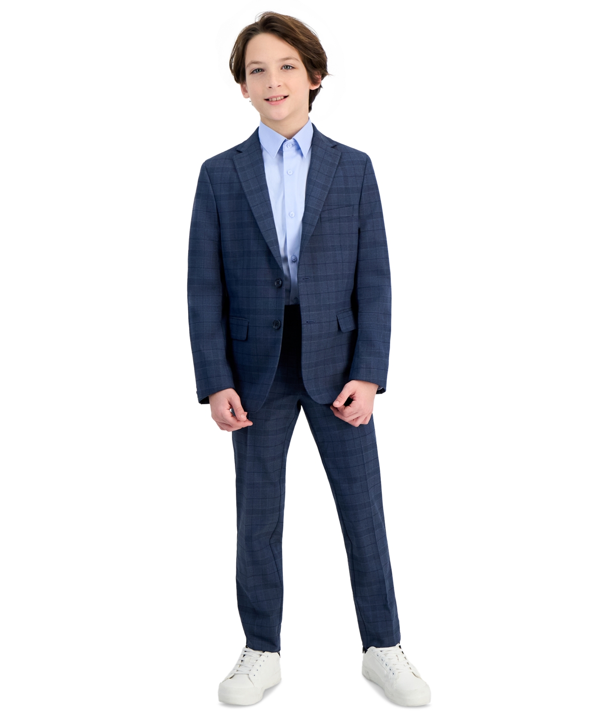 Click here for Kenneth Cole Reaction Big Boys Slim-Fit Plaid Suit... prices