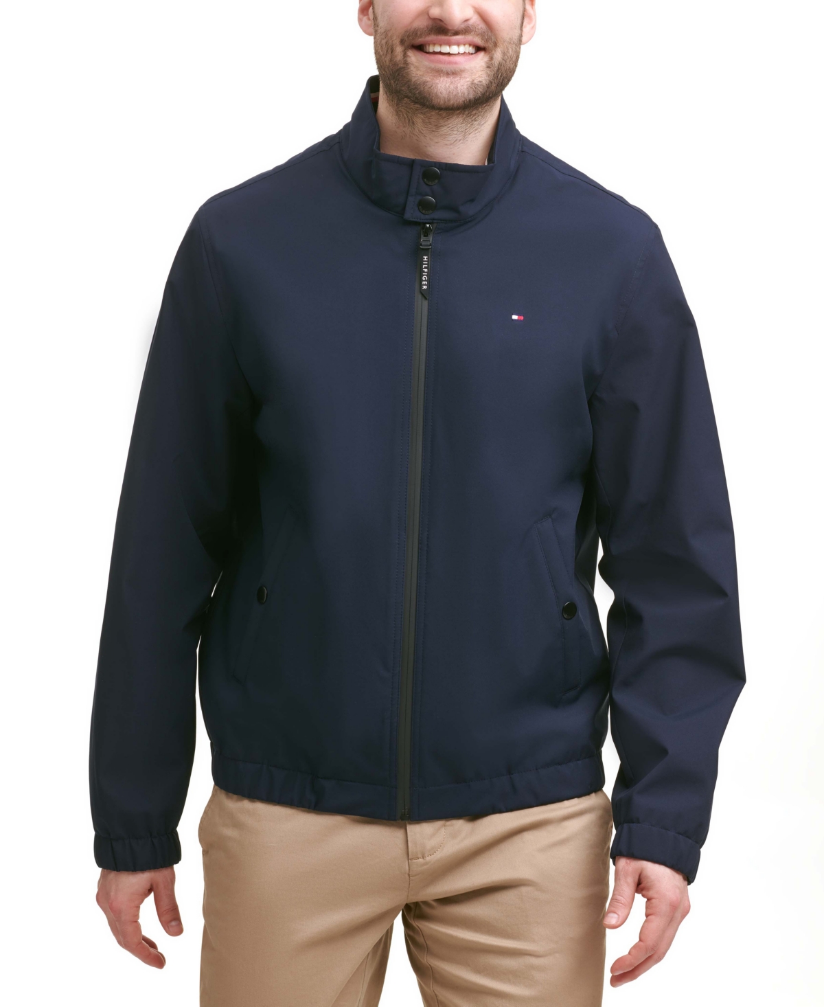 Click here for Tommy Hilfiger Mens Stand-Collar Jacket - Navy prices