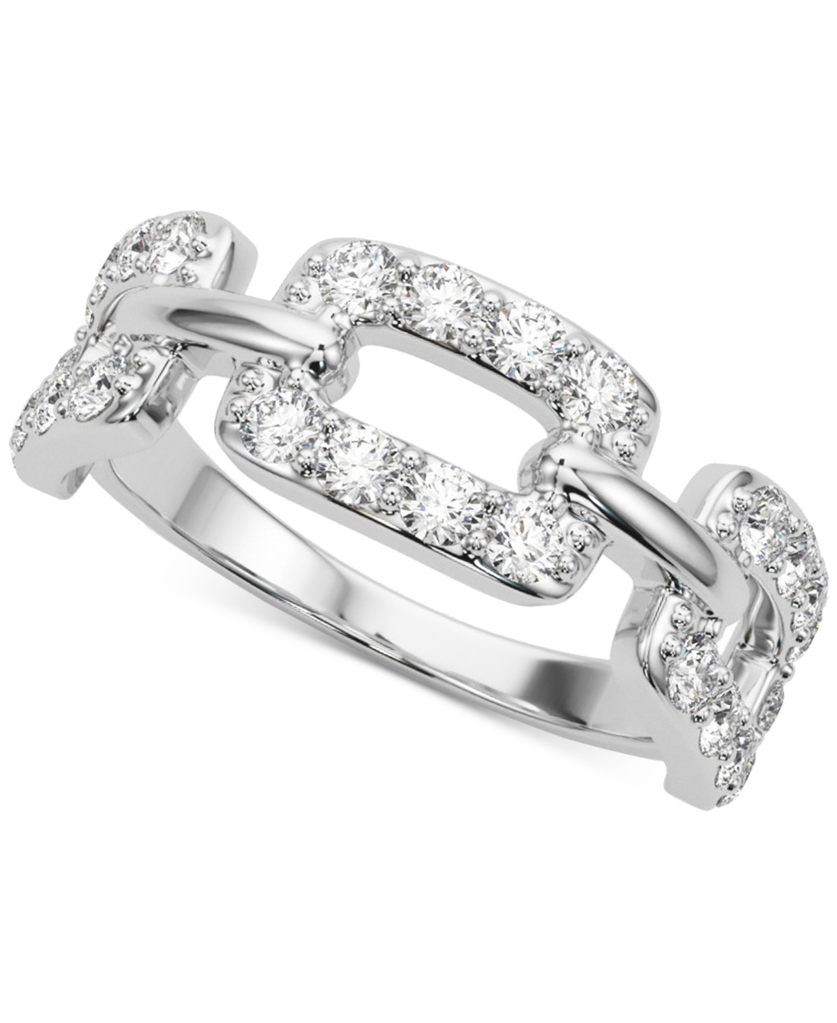Click here for Charles & Colvard Moissanite Link Ring (3/4 ct. t.... prices