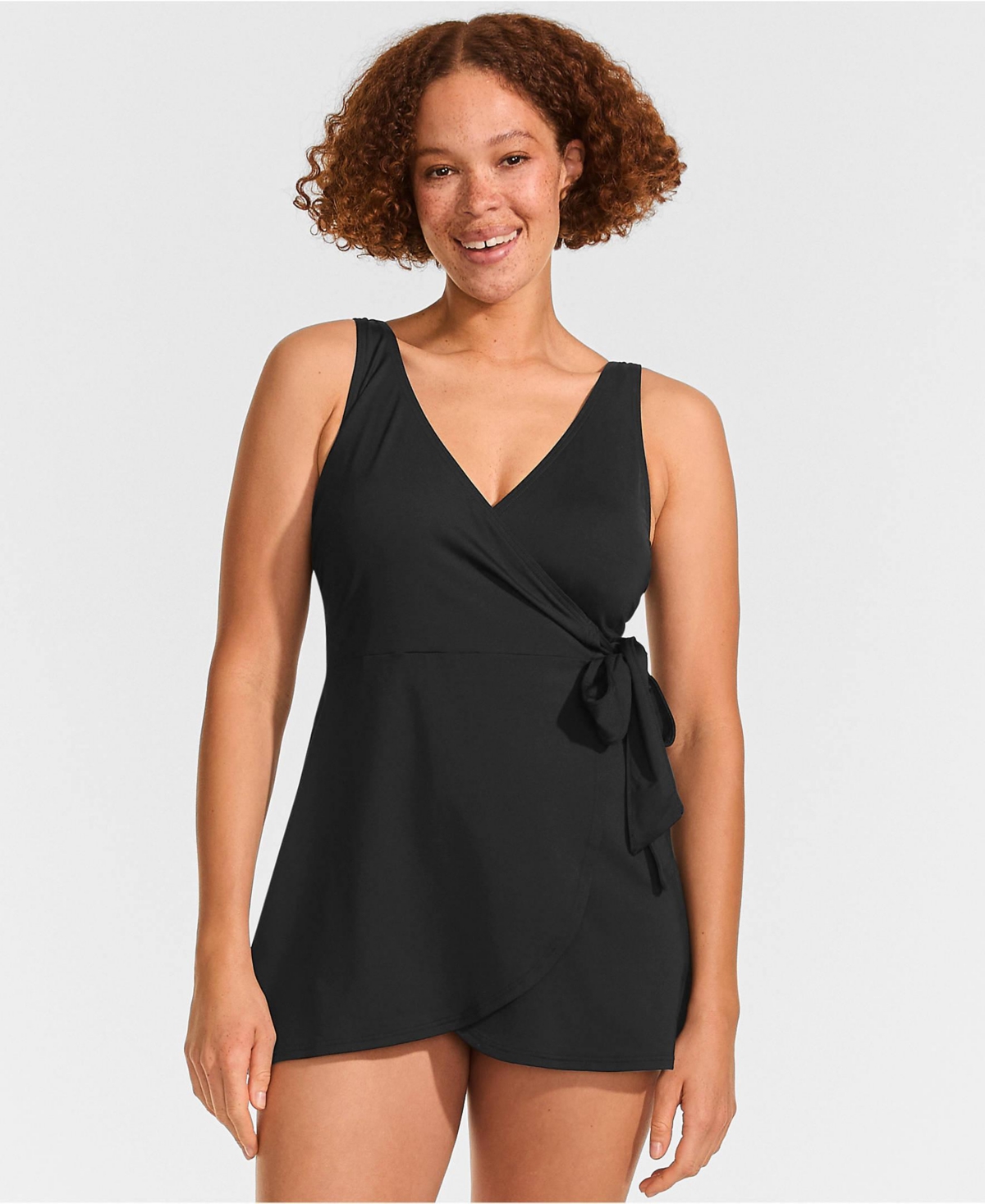 Click here for Lands End Womens Side Tie Mini Swim Dress Swimsuit... prices