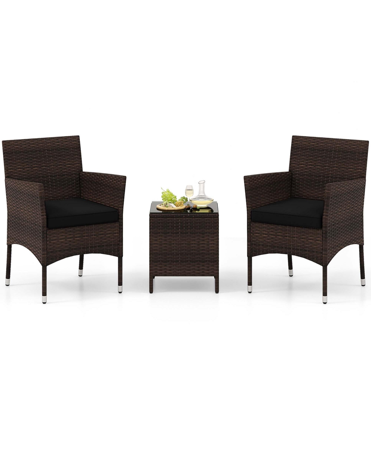 Click here for 3 Pcs Outdoor Conversation Set with Cushioned Seat... prices