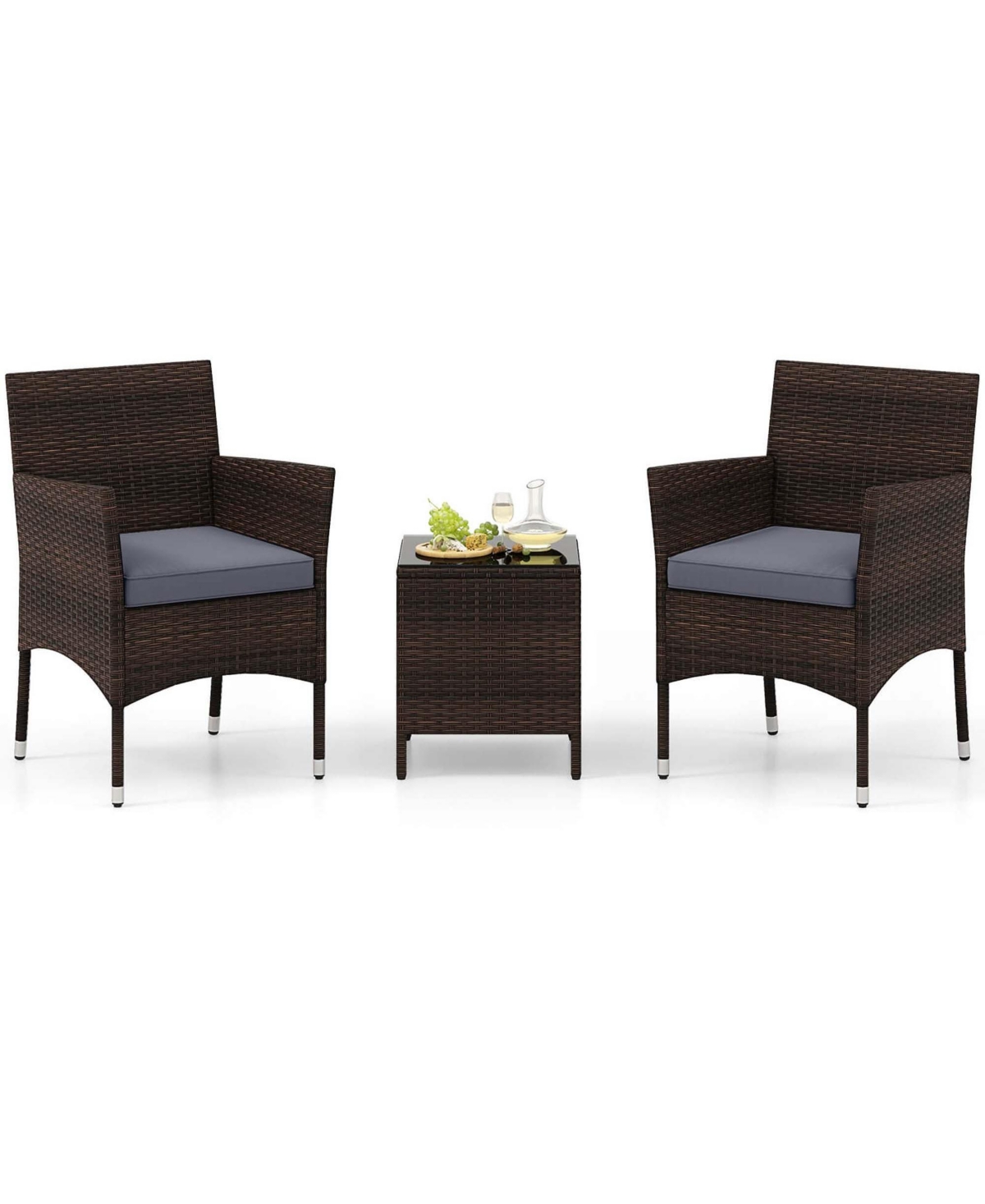 Click here for 3 Pcs Outdoor Conversation Set with Cushioned Seat... prices