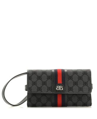 Pre-Owned Balenciaga x Gucci The Hacker Wallet on Strap BB Coated ...