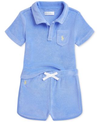 Polo Ralph Lauren Baby Boys Terry Polo Shirt & Short Set - Macy's