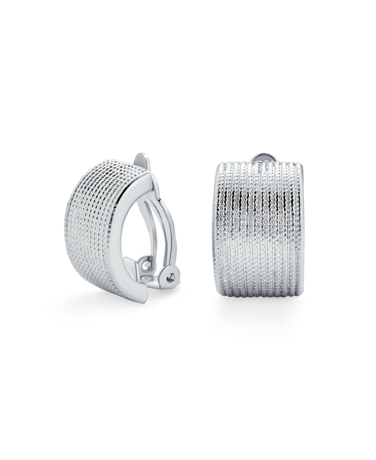 Click here for Bling Jewelry Casual Twisted Wide Half Hoop Clip-O... prices