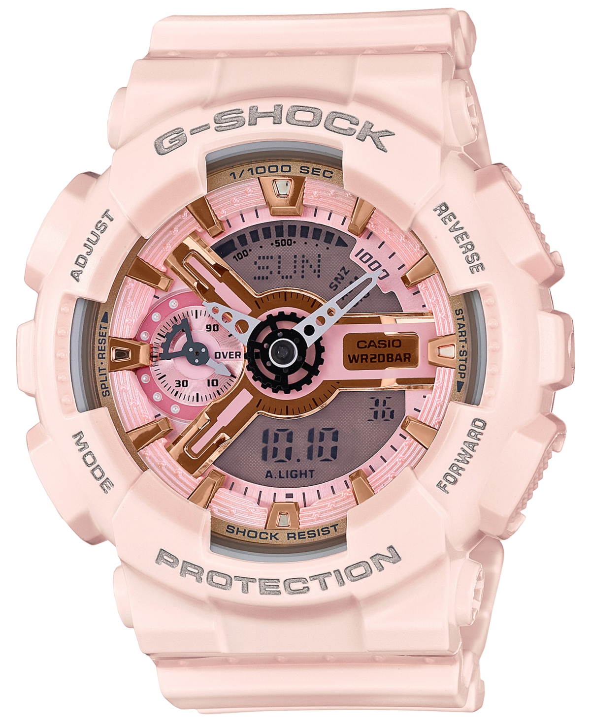 G-shock Women's Analog-digital Light Pink Bracelet Watch 49x46mm ...