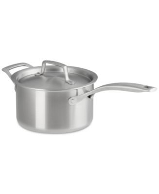 Le Creuset Essential Stainless Steel Round Saucepan with Lid, 3 Qt ...
