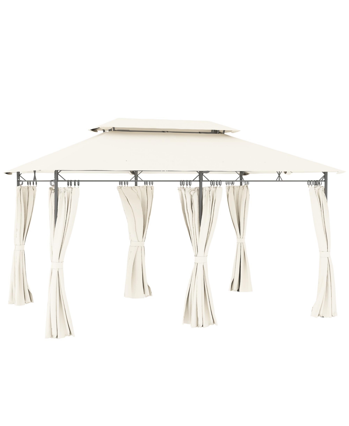 Click here for Outsunny 10 x 13 Double Roof Patio Gazebo with Cur... prices