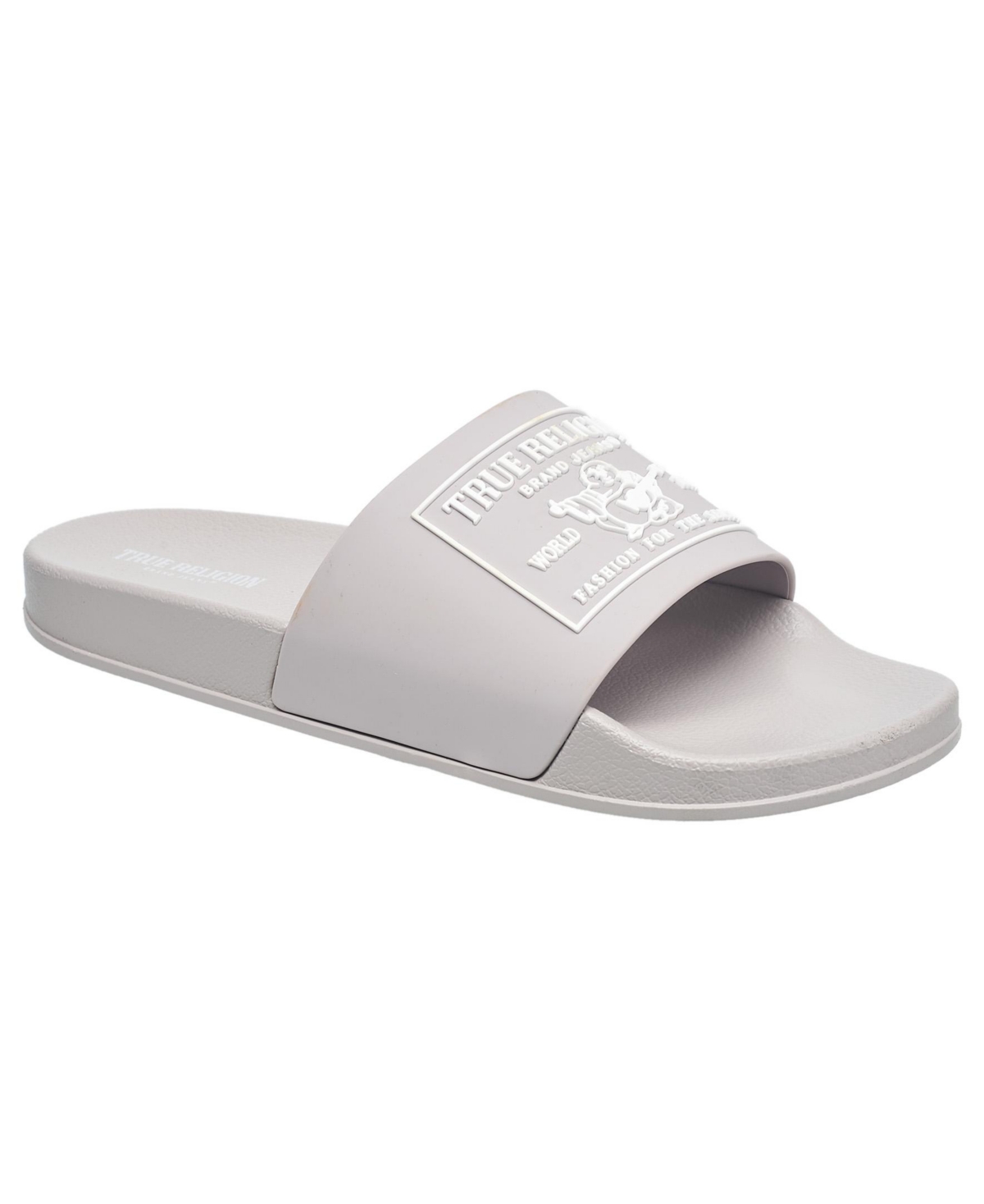 Click here for True Religion Mens Kendrick Logo Slide - Light gre... prices