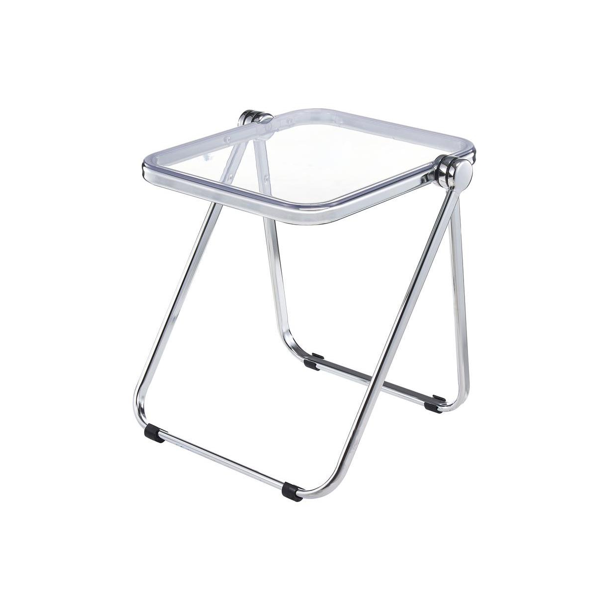 Click here for Rectangular Folding Side Table in Chrome Finish wi... prices