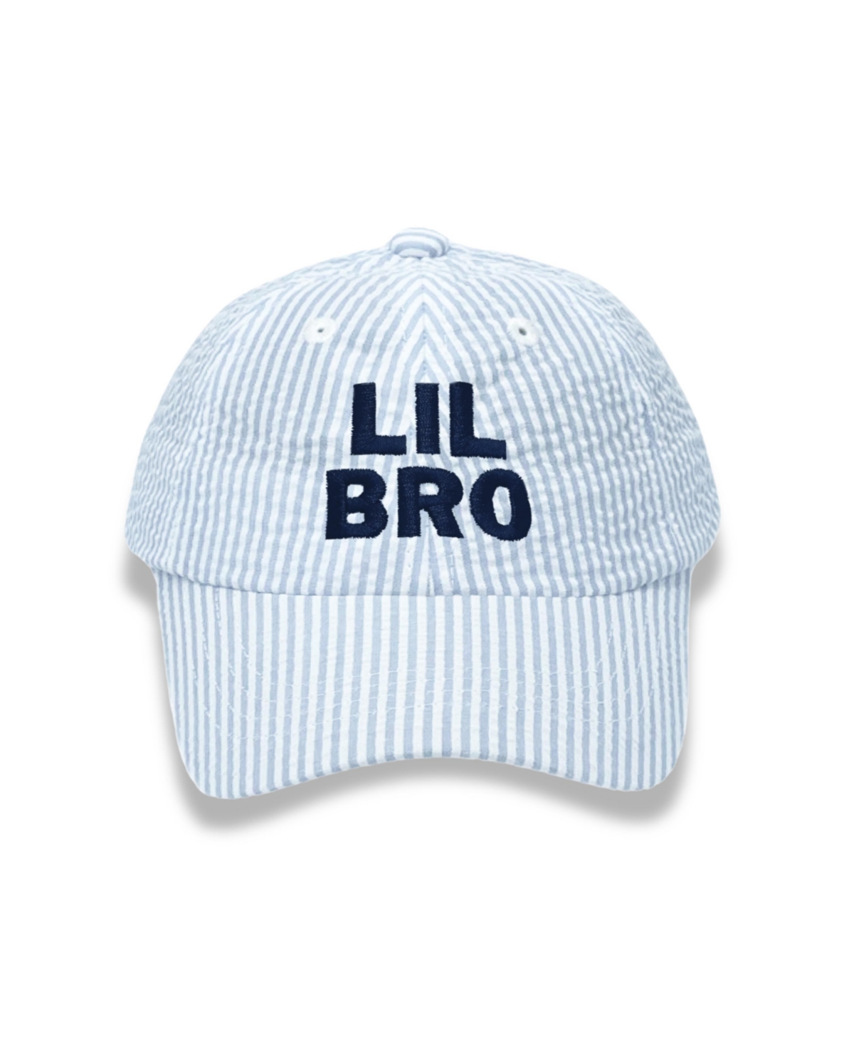 Bits & Bows Boys Lil Bro Baseball Hat - Blue/white