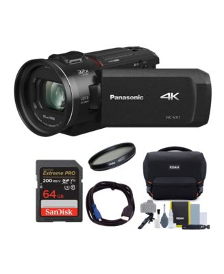 Panasonic HC-VX1 4K Camcorder with 24X Leica Lens and Accessory Bundle ...