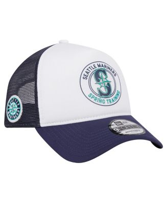 New Era Men's White/Navy Seattle Mariners Spring Training Circle Foam A ...