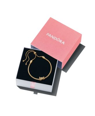 Pandora Gold Plated Love Script Bracelet Gift Set - Macy's