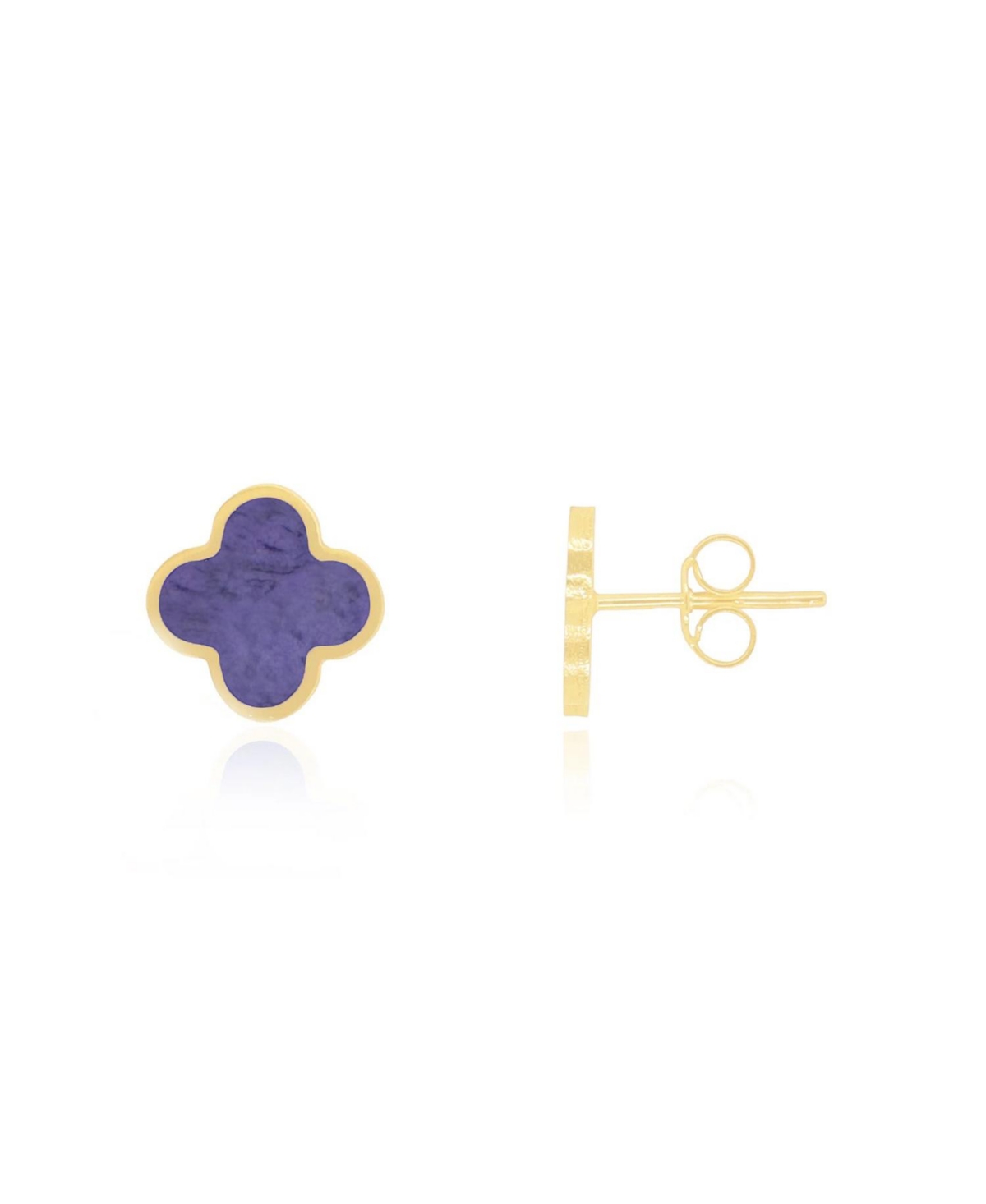 Click here for The Lovery Small Amethyst Clover Stud Earrings 14K... prices