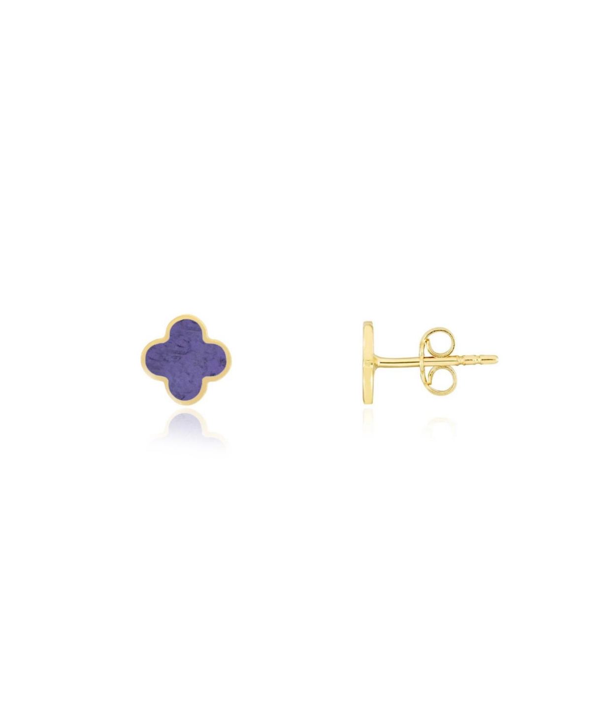 Click here for The Lovery Mini Amethyst Clover Stud Earrings 14K... prices