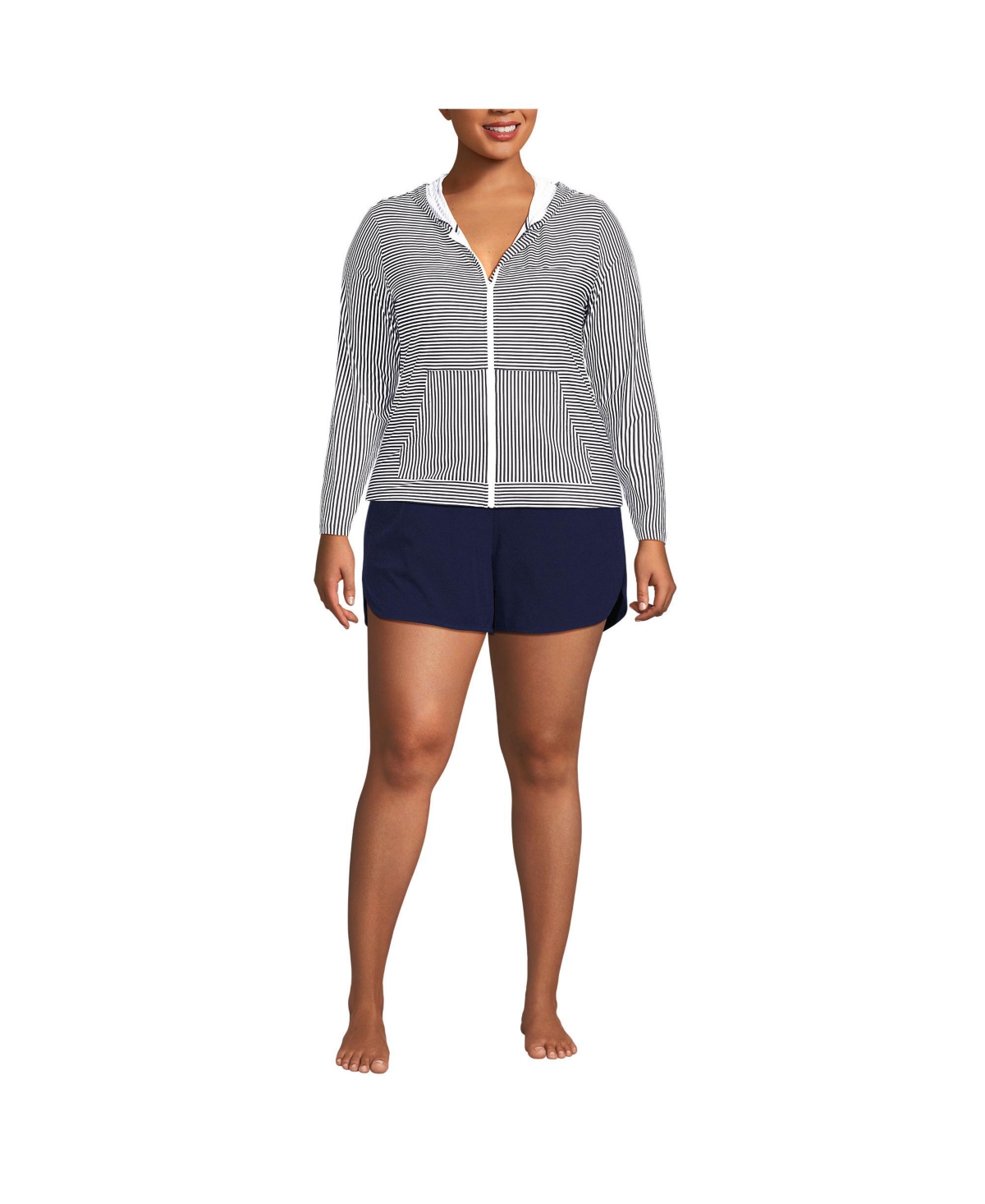Click here for Lands End Plus Size SunShade Upf 50 Long Sleeve Ho... prices