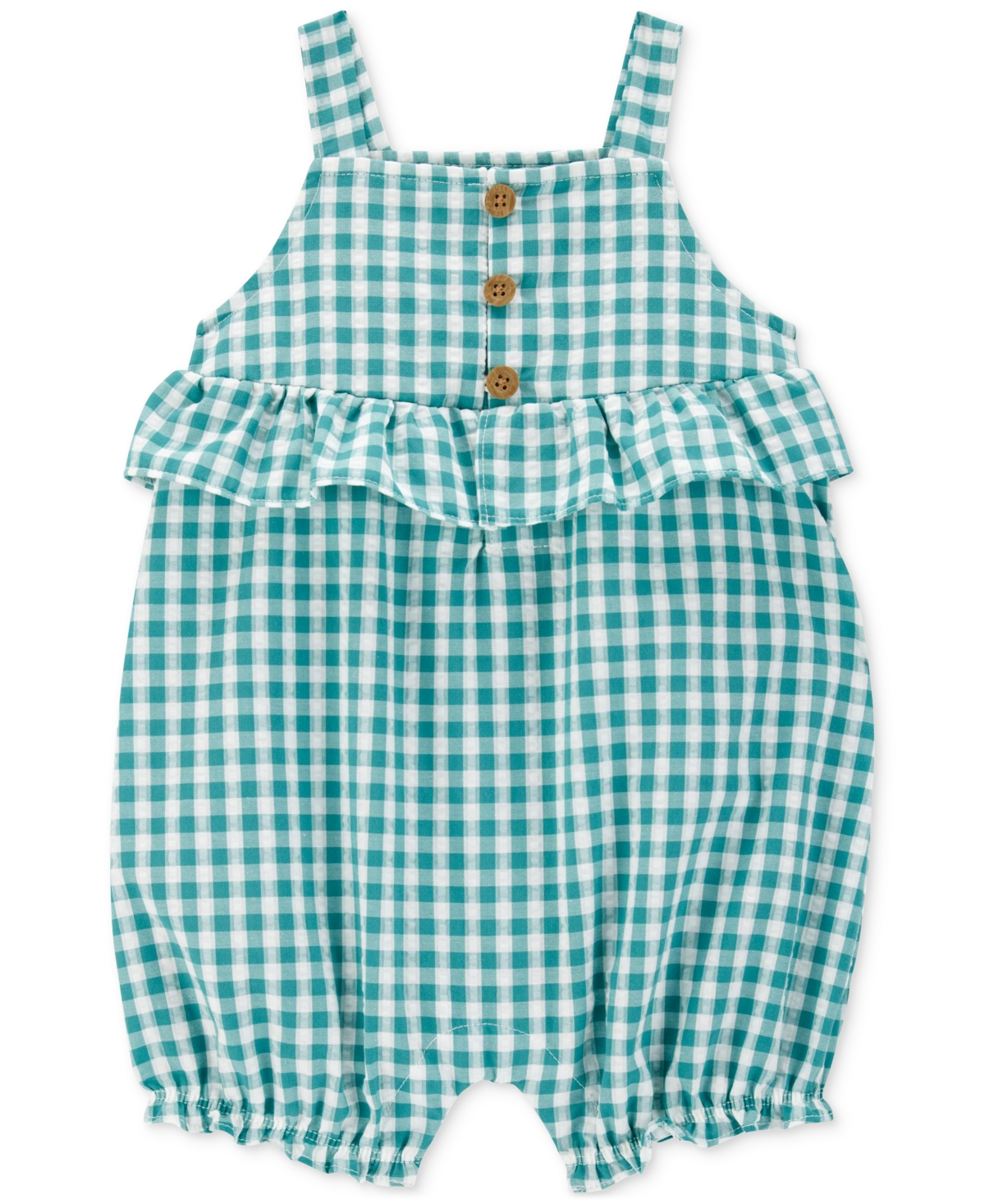 Click here for Carters Baby Girls Gingham Tank Romper - Green prices
