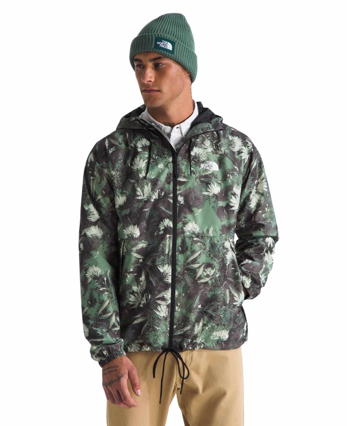 Click here for The North Face Mens Antora Rain Hoodie - Duck gree... prices