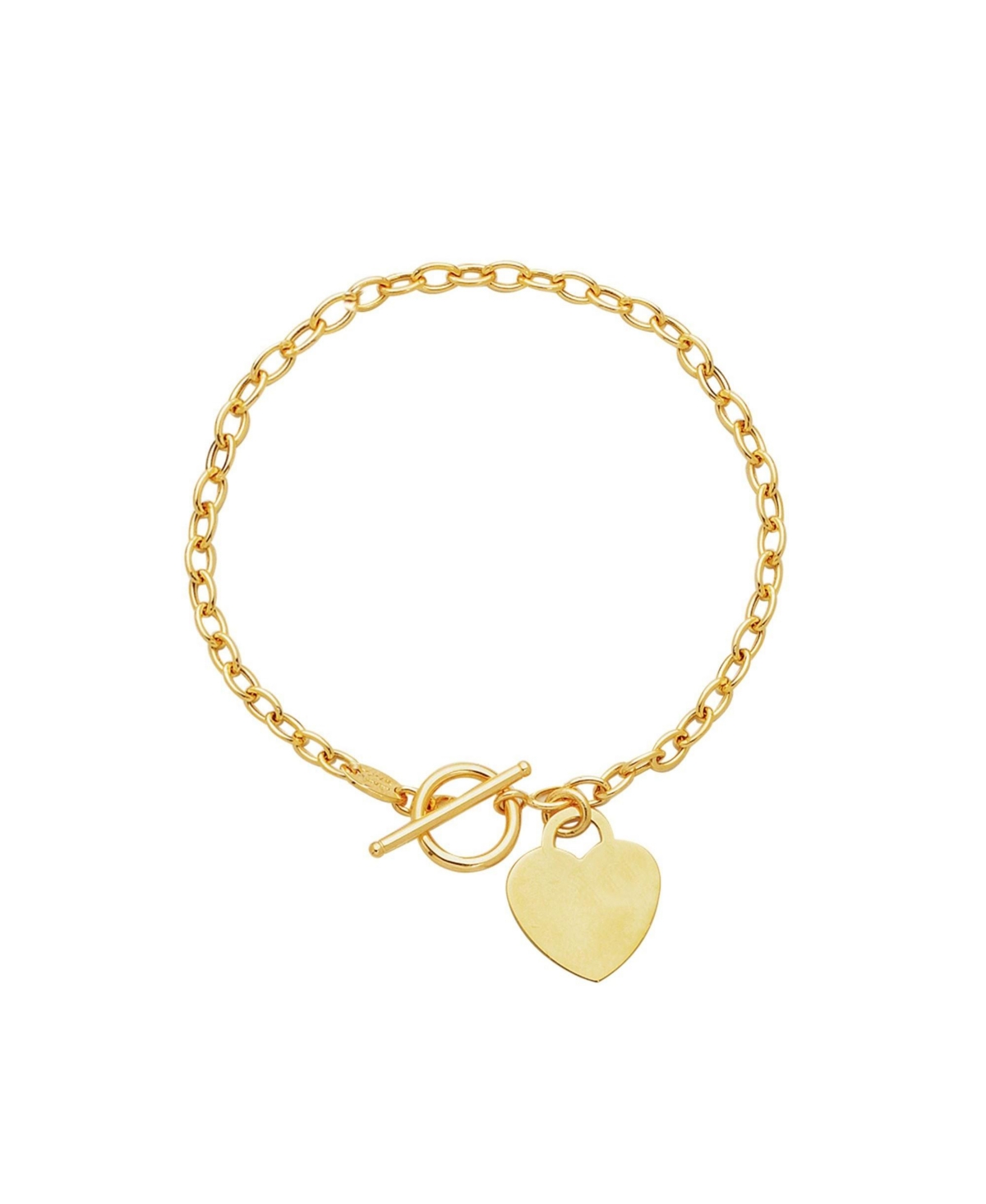 Click here for The Lovery Gold Heart Toggle Bracelet 14K Yellow G... prices